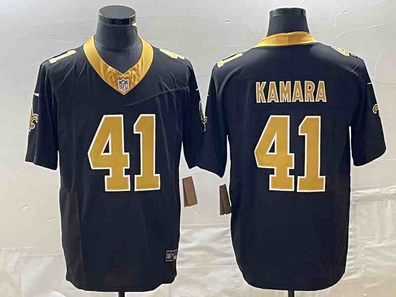 Men's New Orleans Saints #41 Alvin Kamara Nike Black Vapor F.U.S.E. Limited Jersey on sale,for ...